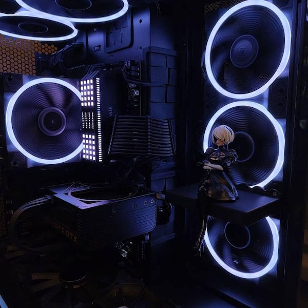 PC Figure Platform - 120mm, 140mm - PC Fan Cover - 3D Printed Gaming ...