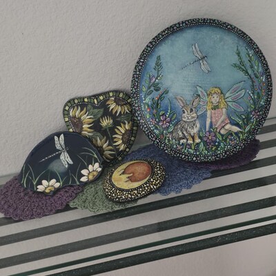 Hand Painted Rock Solar Eclipse 2024 moon & Sun by Inspirationrocks4u ...