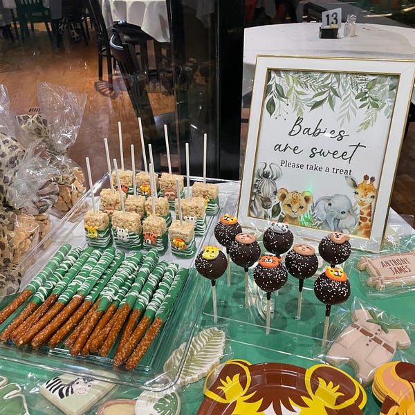 JUNGLE ANIMALS SAFARI Zoo Assortment - 12 or 24 Pieces Cupcake / Cake ...