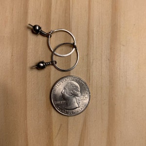 Sterling Silver Dangle Hoops / Hoops With Removable Dangle / Gift for ...