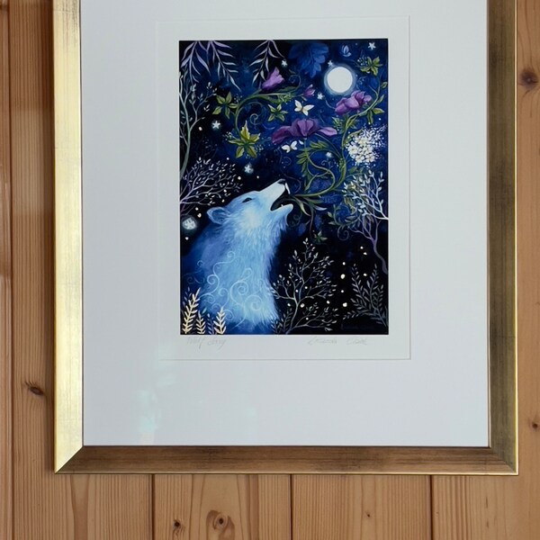 A3 Print Titled "wolf Song" by Amanda Clark - Fairytale Art, Landscape ...