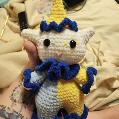 Crochet Jester Kitty and Bunny Pattern. Crochet Jester Bunny. Crochet ...