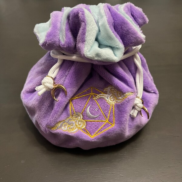 Dreamy Multi Pocket Dice Bag. Transportable Dice Storage for TTRPG Dice ...