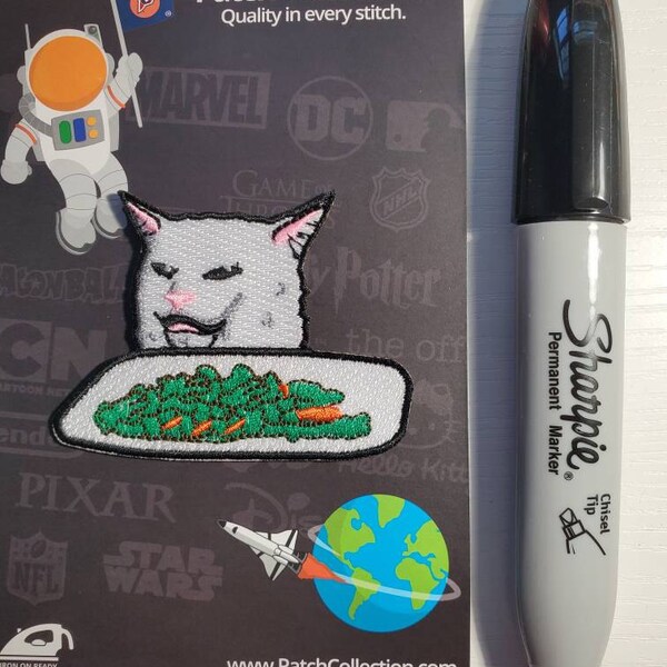 Smudge the Table Cat Meme Salad Patch Embroidered Iron on AD8 - Etsy