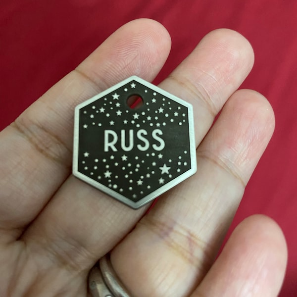 Luna Dog Tag, Pet ID Tag, Personalized Dog Tag, Microchip Pet Tag ...
