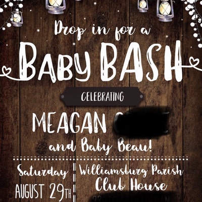 Baby Bash Invitation or Digital Set Couples Baby Shower DIY Co-ed ...