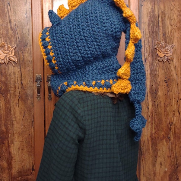 CROCHET PATTERN - Lucky Dragon Hood & Cowl - Crochet Hood Pattern ...