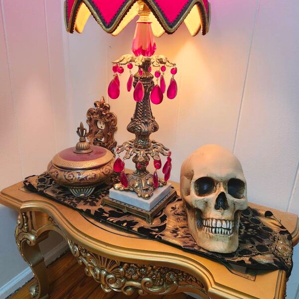 Solid Copper Patina Mini Human Skull Ornament. Small Replica Plaster of ...