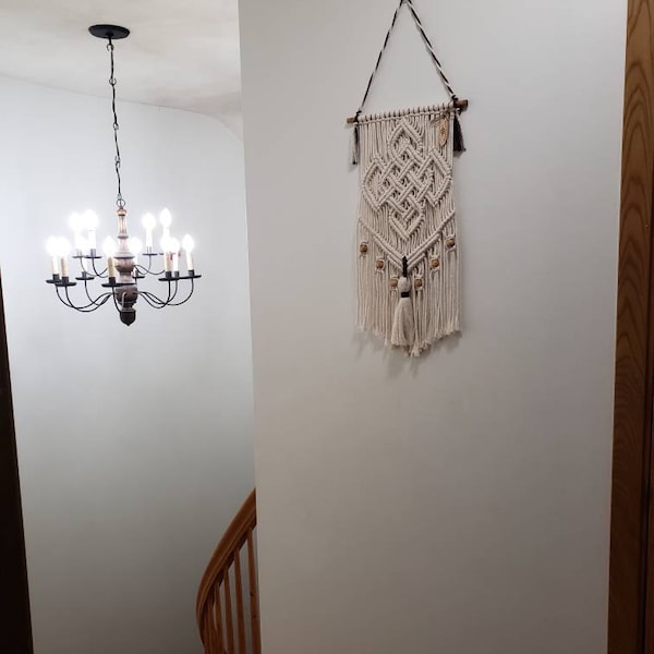 Celtic Knot Macramé Wall Art Hanging, Irish Home Wall Decor, St ...