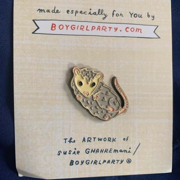 Opossum POSSUM PIN — Enamel Pin — Cute Opossum Jewelry, Baby Possum ...