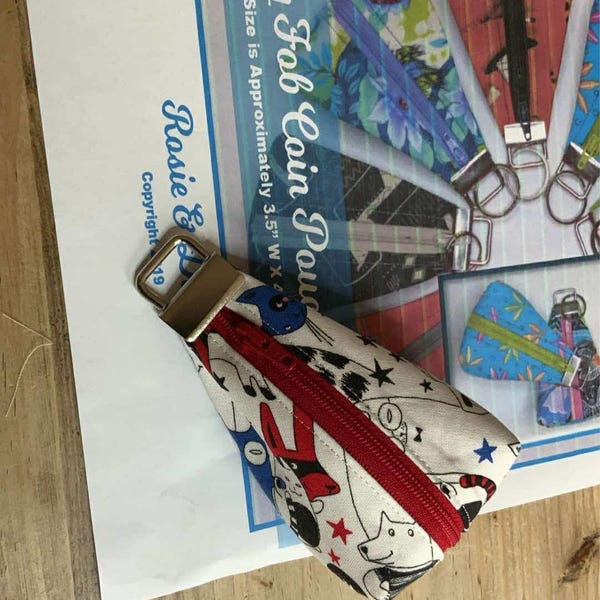 Key Fob Coin Pouch Pattern - Etsy