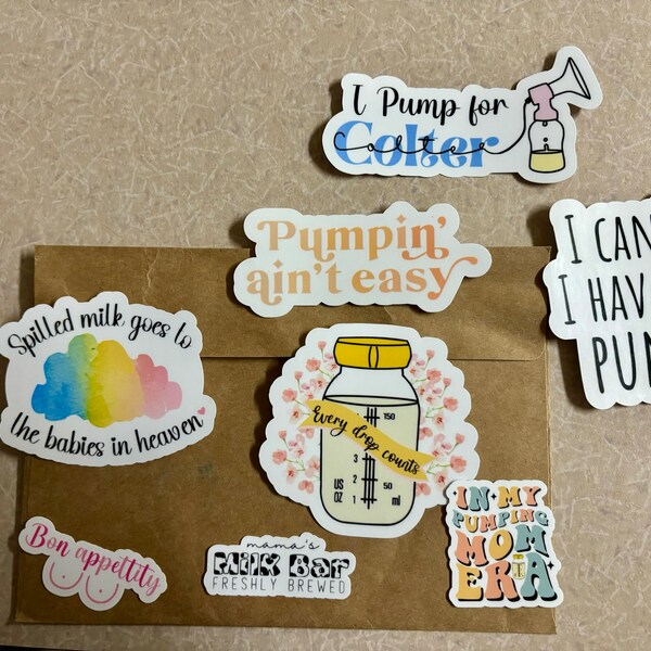 Breast Feeding Stickers, Pumping Stickers, Exclusive Pumper, Milk Maker ...