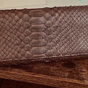 Genuine Python Leather, Natural Python Leather, Hide Snake Skin, Brown ...