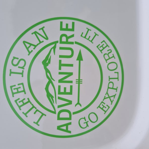 Life is an Adventure Funny Novelty Car, Caravan, Camper Van, Motorbike ...