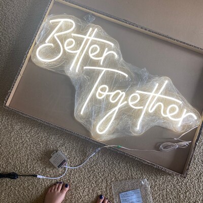 Better Together Neon Sign, Wedding Neon Sign,led Neon Light, Wall Decor ...