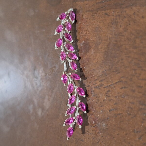 Ruby Earring Climber / Ruby Ear Crawlers Earrings / Marquise Ear Climber Earrings / Bridesmaid ...