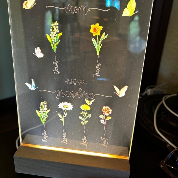Custom Acrylic Vinyl Record Night Light,song With Photo Acrylic Plaque ...