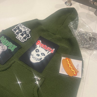 Biscuits Punk Rock Dog Embroidered Patch - Etsy