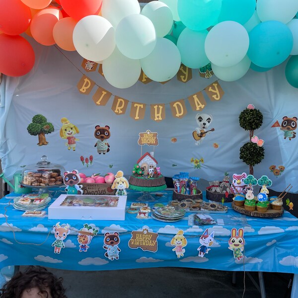 Animal Crossing Birthday Banner: Personalized ACNH Party Supplies ...