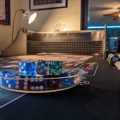 Practice Craps Table Backboard/ Throwing End With Chip Rails/ - Etsy