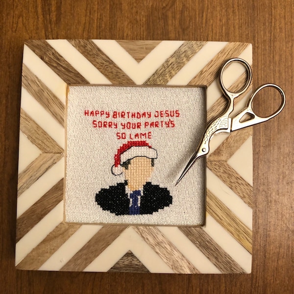 The Office Michael Scott Christmas Quote Ornament Cross Stitch PATTERN ...