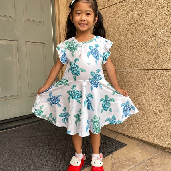 Sea Turtle Twirl Dress - Etsy