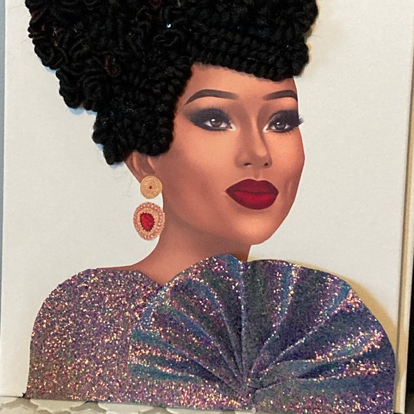 Beauty Diva Bundle Diva Head Canvas Diva Head Wreath Black Woman Art ...