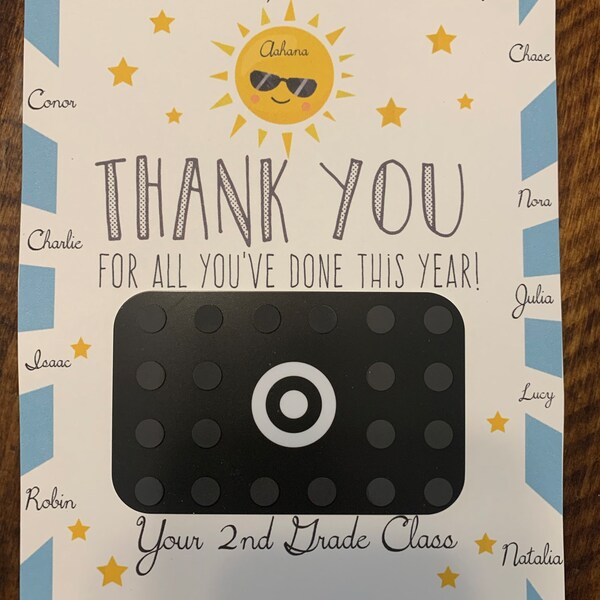 School's Out Summer is Here Gift Card Holder, Printable Teacher ...