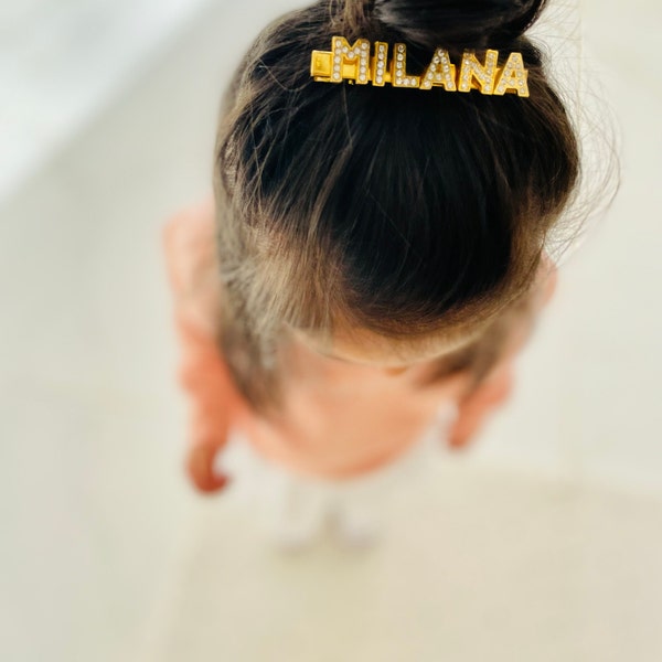 Gold Custom Hair Clips, Personalised Hair Clips, Bobby Pin, Hair ...