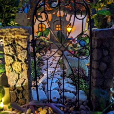 Miniature Fairy Garden Gate, Pillared Gate, Fairy Garden Accessories ...