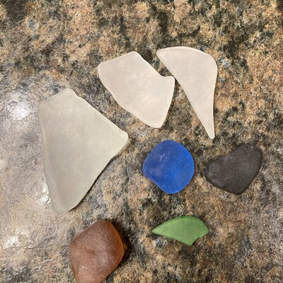 Large Sea Glass Beach Glass Ocean Tumbled Sea Glass Frosty Sea Glass ...