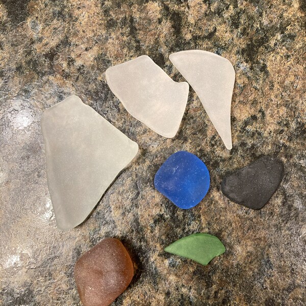 Large Sea Glass Beach Glass Ocean Tumbled Sea Glass Frosty Sea Glass ...