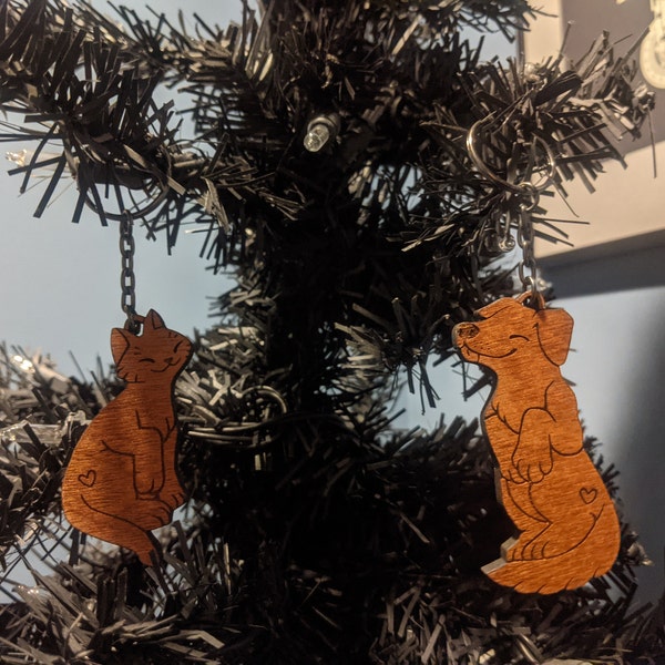 Dog and Cat Couple Keychains - Friendship or Relationship Matching ...