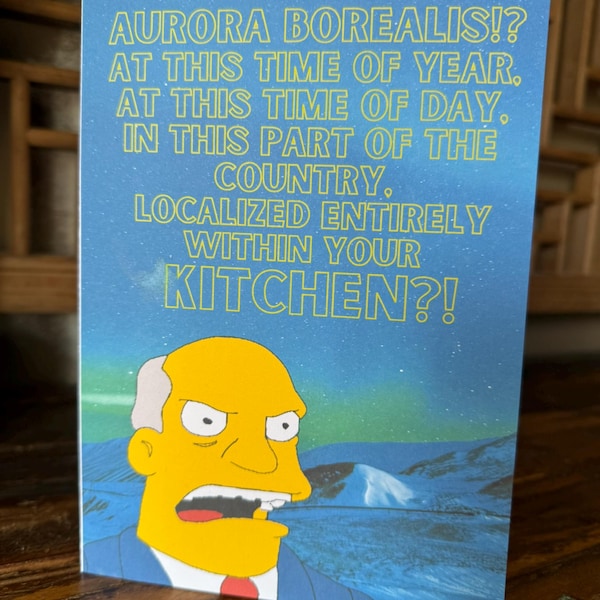 The Simpsons Aurora Borealis Card Superintendent Chalmers A5 Gift ...