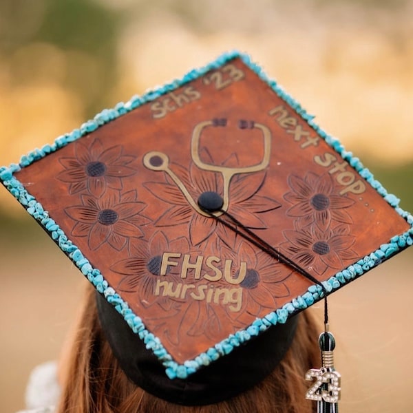 Custom Tooled Grad Cap Topper - Etsy