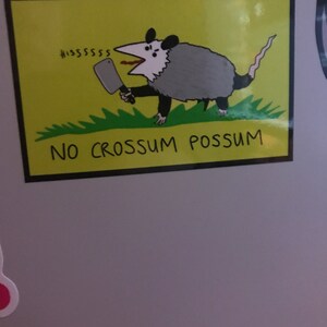 No Crossum Possum Sticker - Etsy