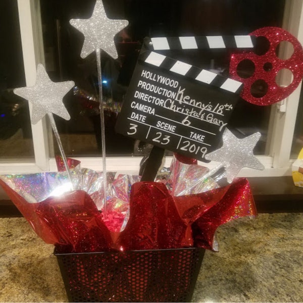Film Reel Cutouts, Hollywood Birthday Party, Graduation Party, Movie ...