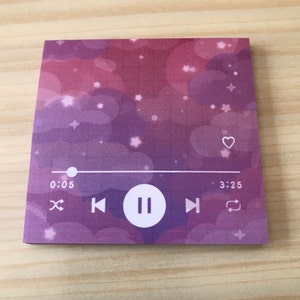 Sunset Music Player Aesthetic Sticky Note - Etsy
