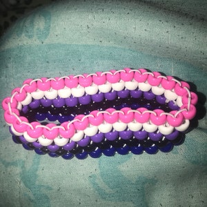 Trans Pride Flag Kandi Cuff | Etsy