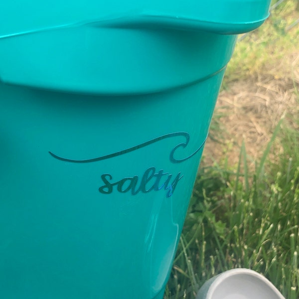 Salty Wave Vinyl Decal, Beach Decals for Cups, Ocean Wave, Salt Beach ...