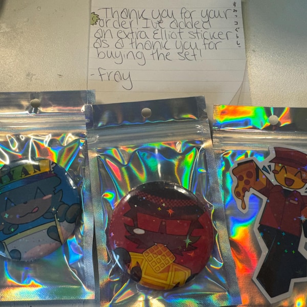 Roblox Forsaken Holographic Pin Buttons - Tac Nayn Chance , Nyan Cat ...