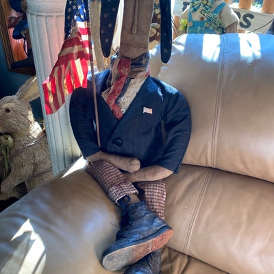 Primitive Patriotic Flag Doll Pattern Flag Doll Makedo Pattern Two in ...