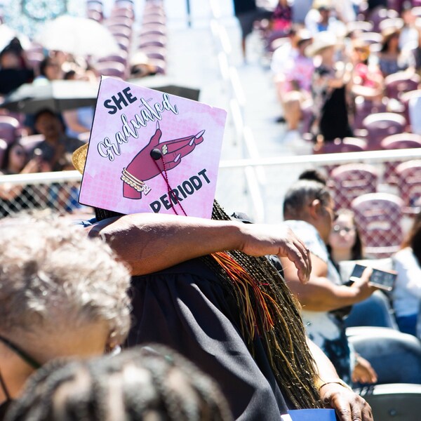 She Graduated Periodt Graduation Cap Topper, Black Queen Grad Cap ...