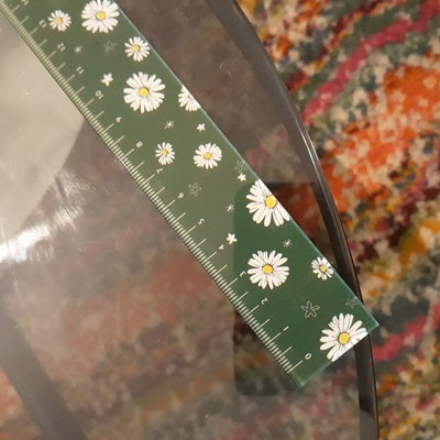 15cm Acrylic Rulers Pictorial Daisy Stationery Essentials, Plastic ...