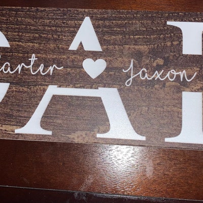 Personalized Fathers Day Gift, Dad Sign With Kids Names, Personalized ...