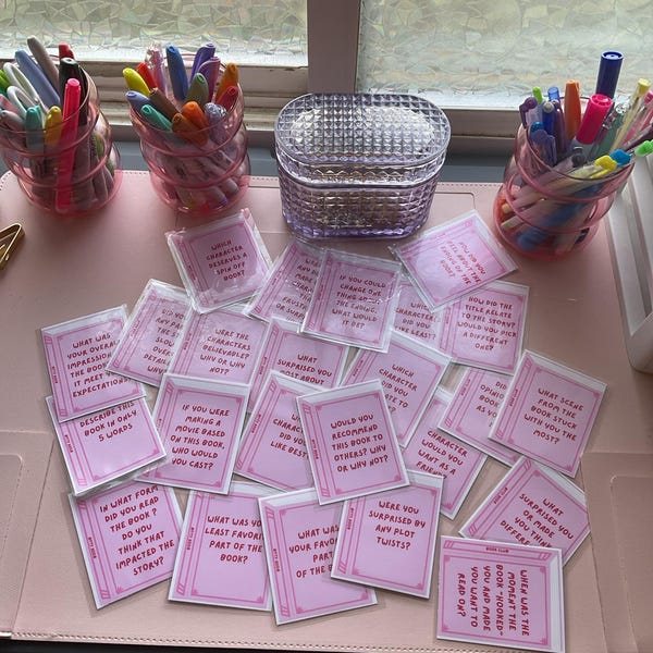 Book Club Conversation Starters Printable | 24 Book Club Questions ...