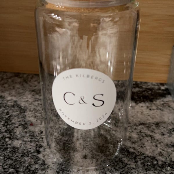 Wedding Cup Stickers, Wedding Decal, Wedding Logo for Cups, Wedding Cup ...