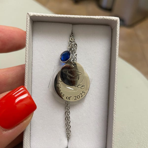 Custom Graduation Necklace Name Necklace College Graduation Gift for ...
