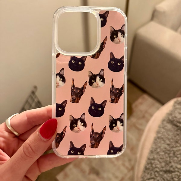 Personalized Face Pattern iPhone Case - Custom Faces Phone Case ...