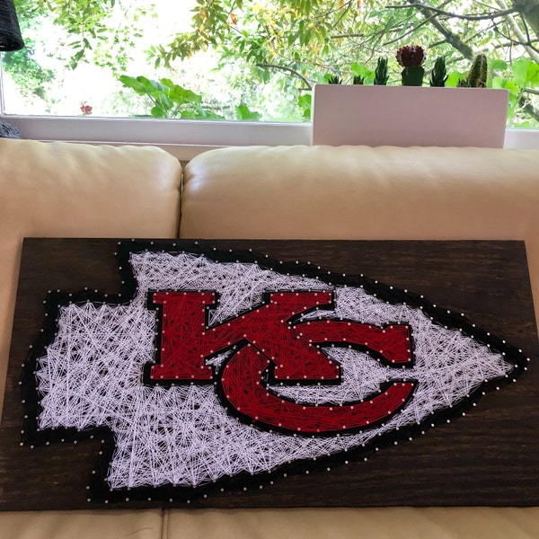 Kansas City Football String Art Sign, Made to Order - Etsy